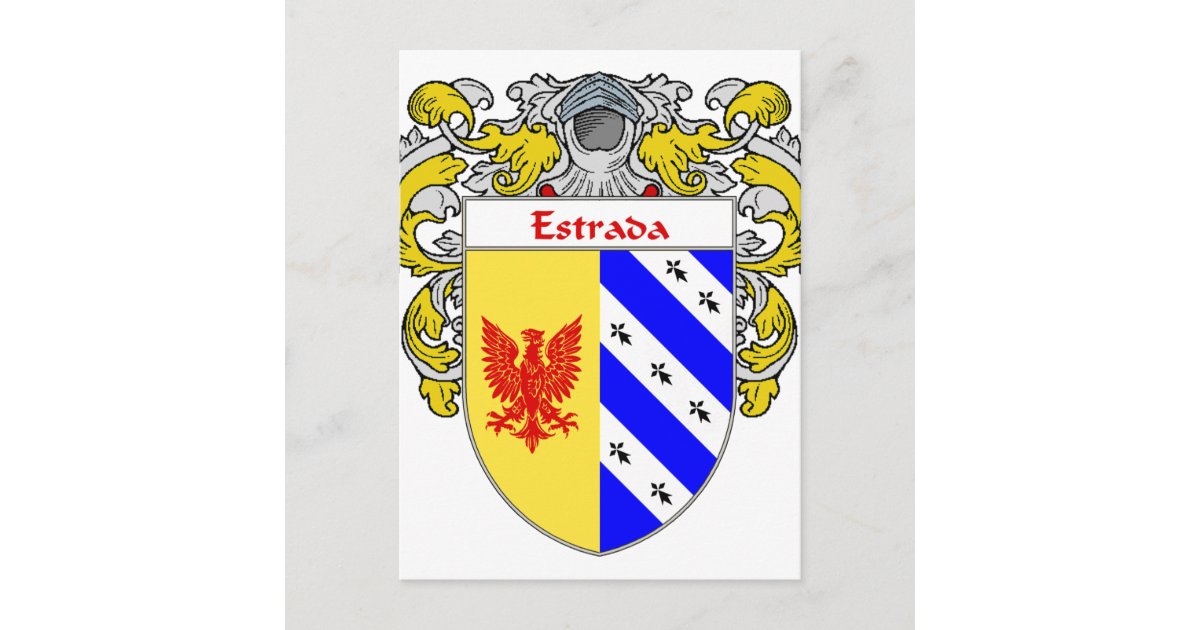 Postal Estrada Coat of Arms (Mantleed) | Zazzle.es
