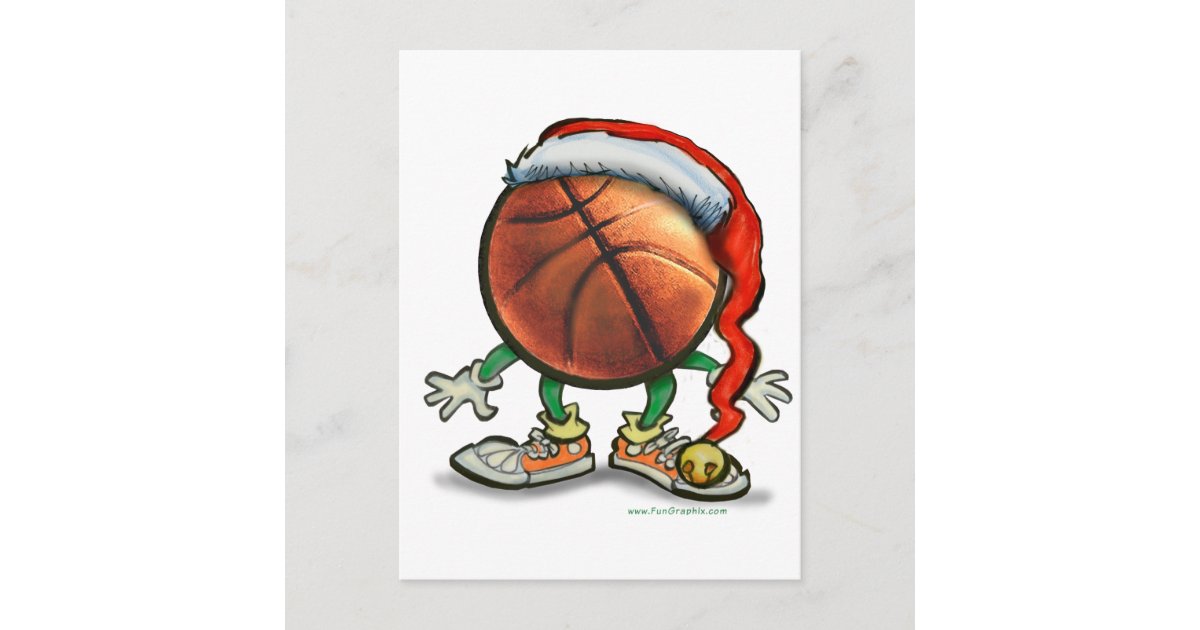 Postal Festiva Navidades de baloncesto | Zazzle.es