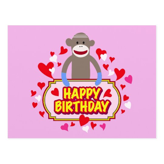 Postal Mono del feliz cumpleaños | Zazzle.es