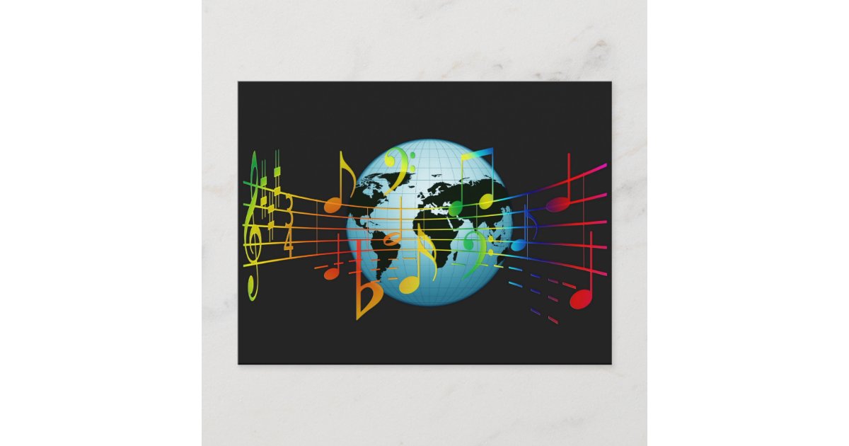 Postal Music Around the World | Zazzle.es