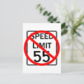 Postal No hay Rótulo de límite de velocidad de 55 mph | Zazzle.es