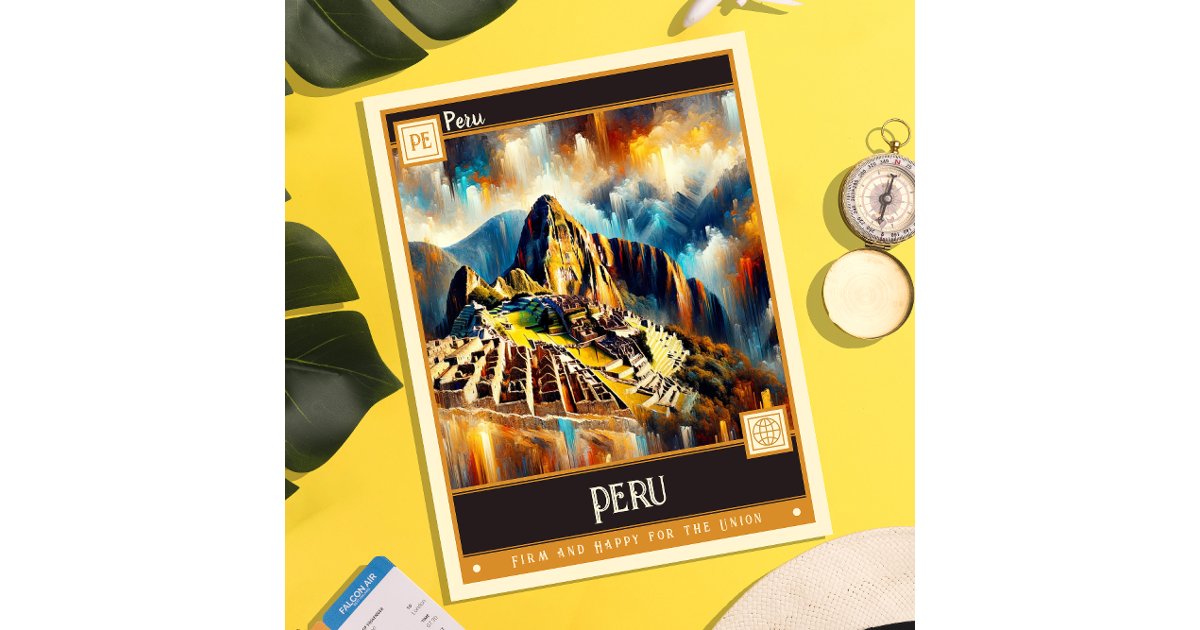 Postal Perú | Pintura de época | Zazzle.es