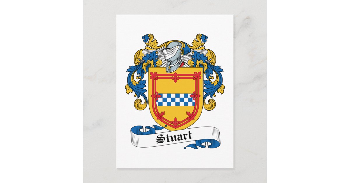 Postal Stuart Family Crest | Zazzle.es
