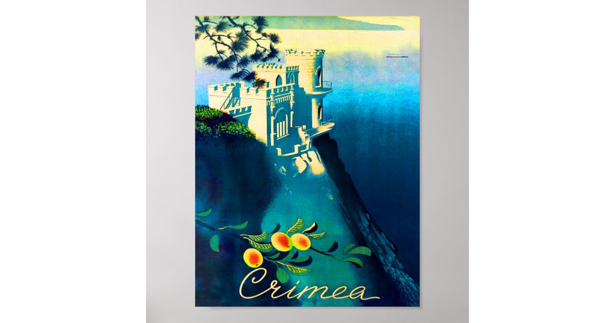 Póster Afiche de viaje de Crimea | Zazzle.es