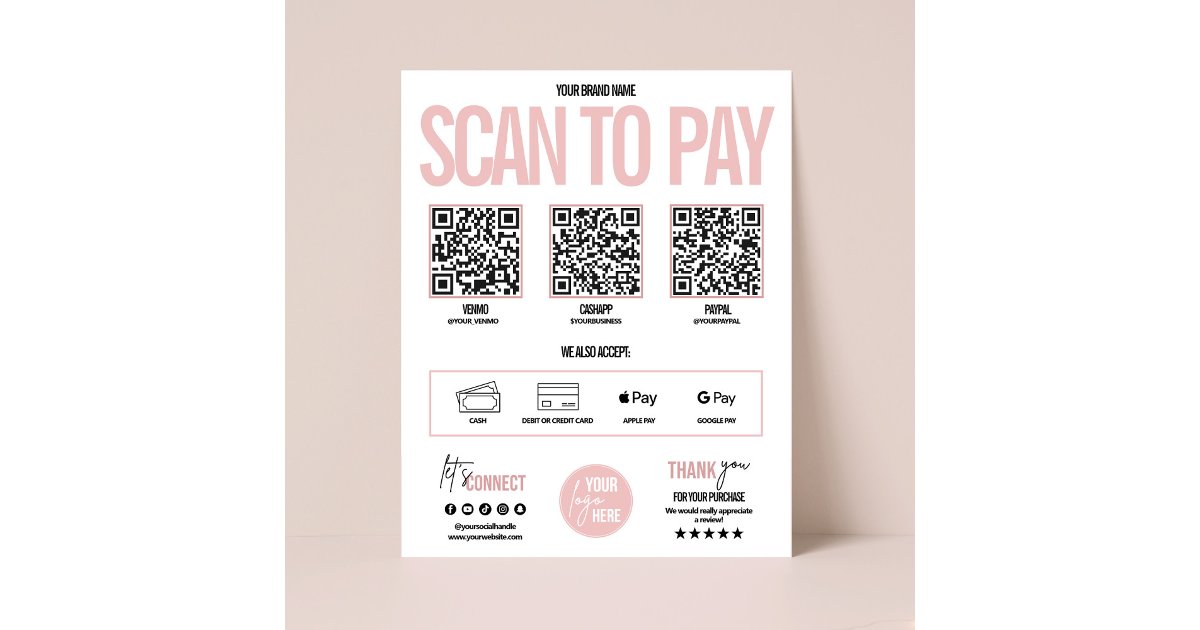 Póster Análisis de código QR para pagar Venmo de Rótulo d | Zazzle.es