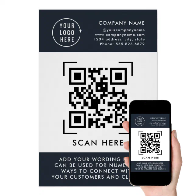 Póster Análisis de código QR | Profesional de logotipos p | Zazzle.es