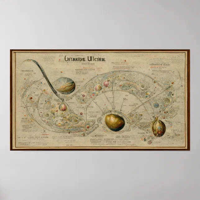 Póster Antique map of uranus | Zazzle.es