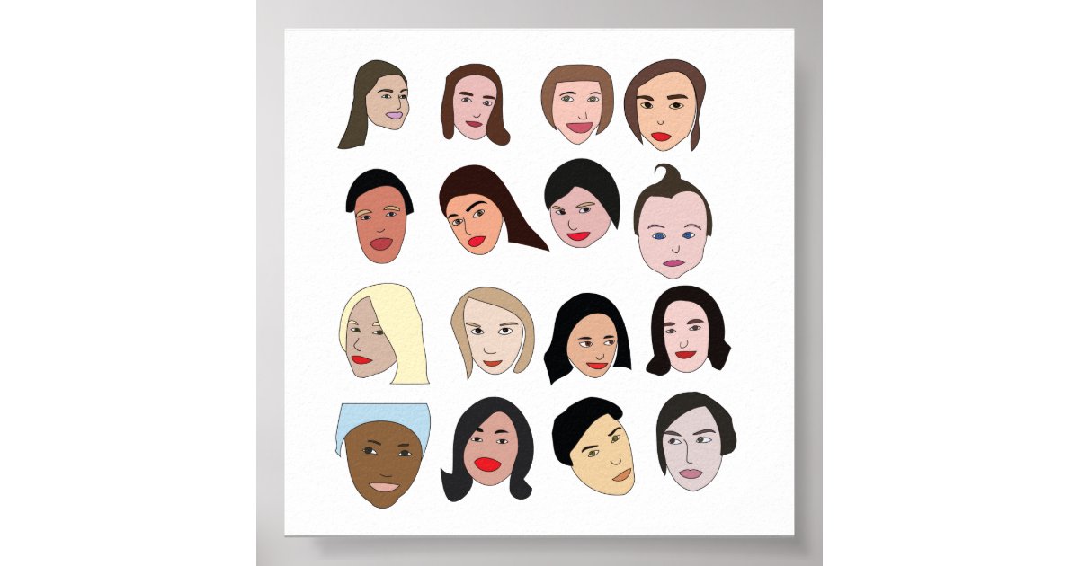 Póster Caras | Zazzle.es