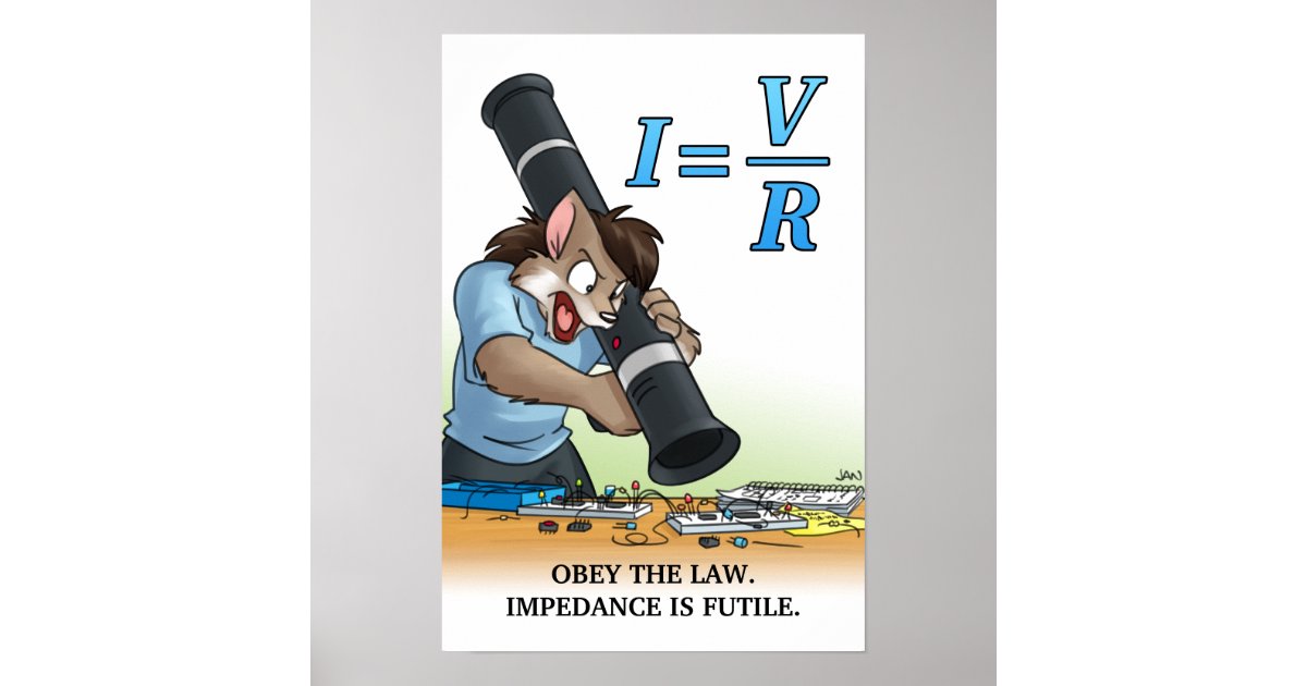 Póster Catástrofe universitaria - Ley de Poster de Ohm | Zazzle.es