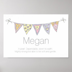 Pósters Megan Nombre | Zazzle.es