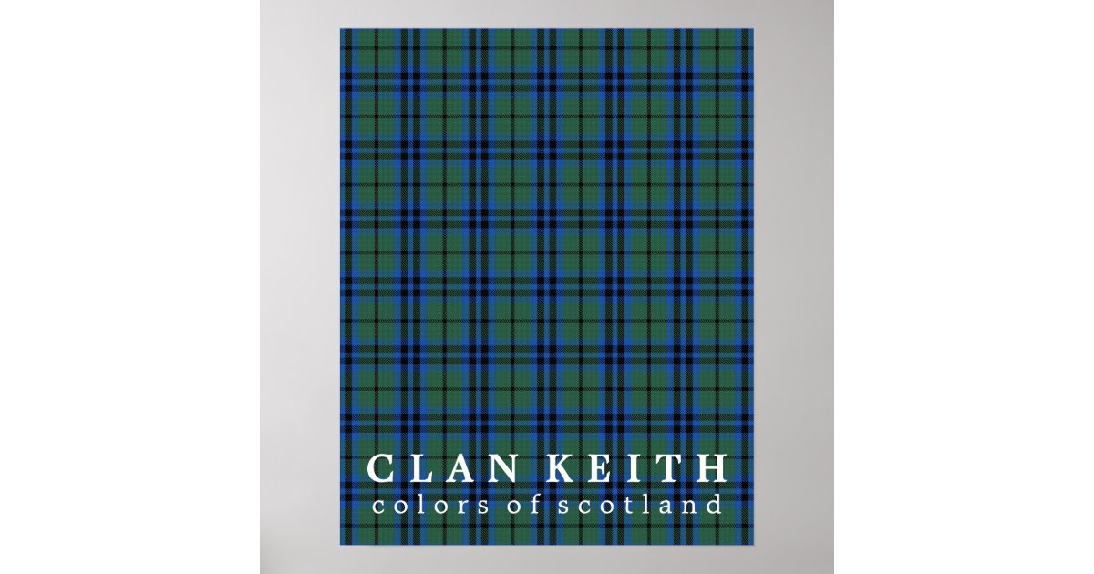 Póster Clan Keith Colors de Escocia Tartán | Zazzle.es