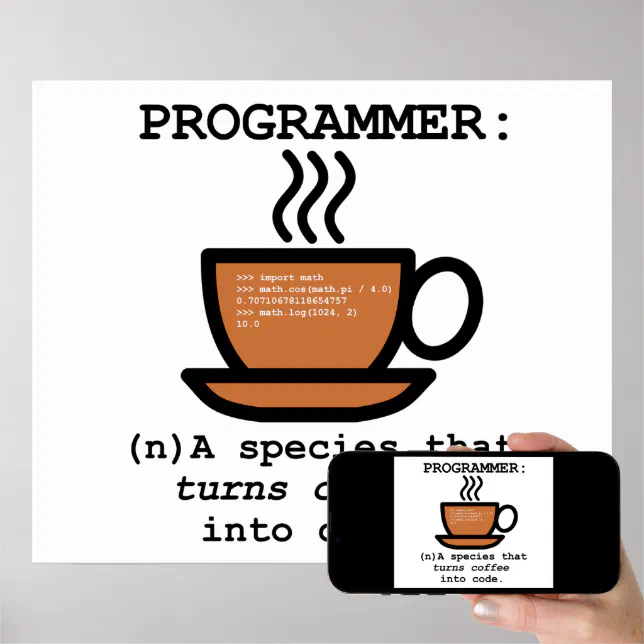 Póster Definición de un programador informático - Poster | Zazzle.es