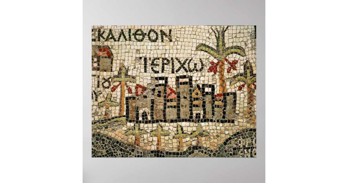 Póster Detalle de un mapa de Jericó | Zazzle.es