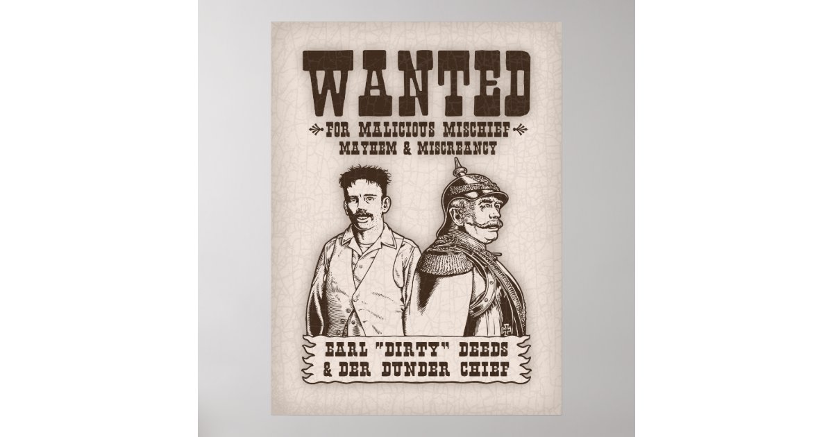 Póster Dirty Deeds & Der Dunder Chief | Zazzle.es