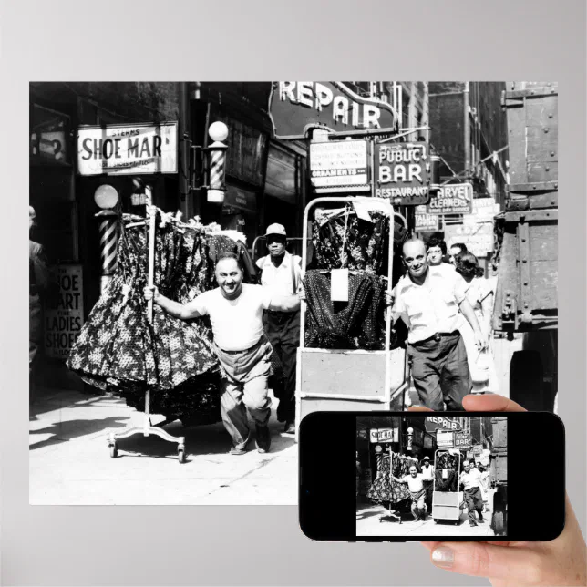 Póster Distrito textil de los años 1950, Poster de la ciu | Zazzle.es