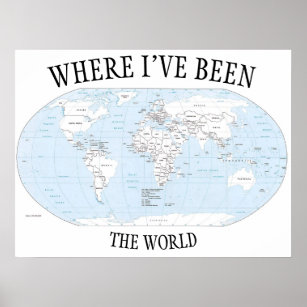 Pósters Mapa Del Mundo | Zazzle.es