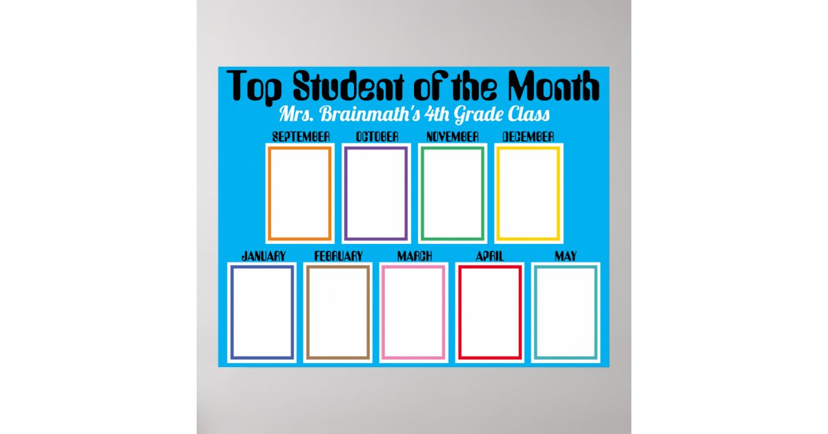 Póster El mejor estudiante del mes en la exposición de fo | Zazzle.es