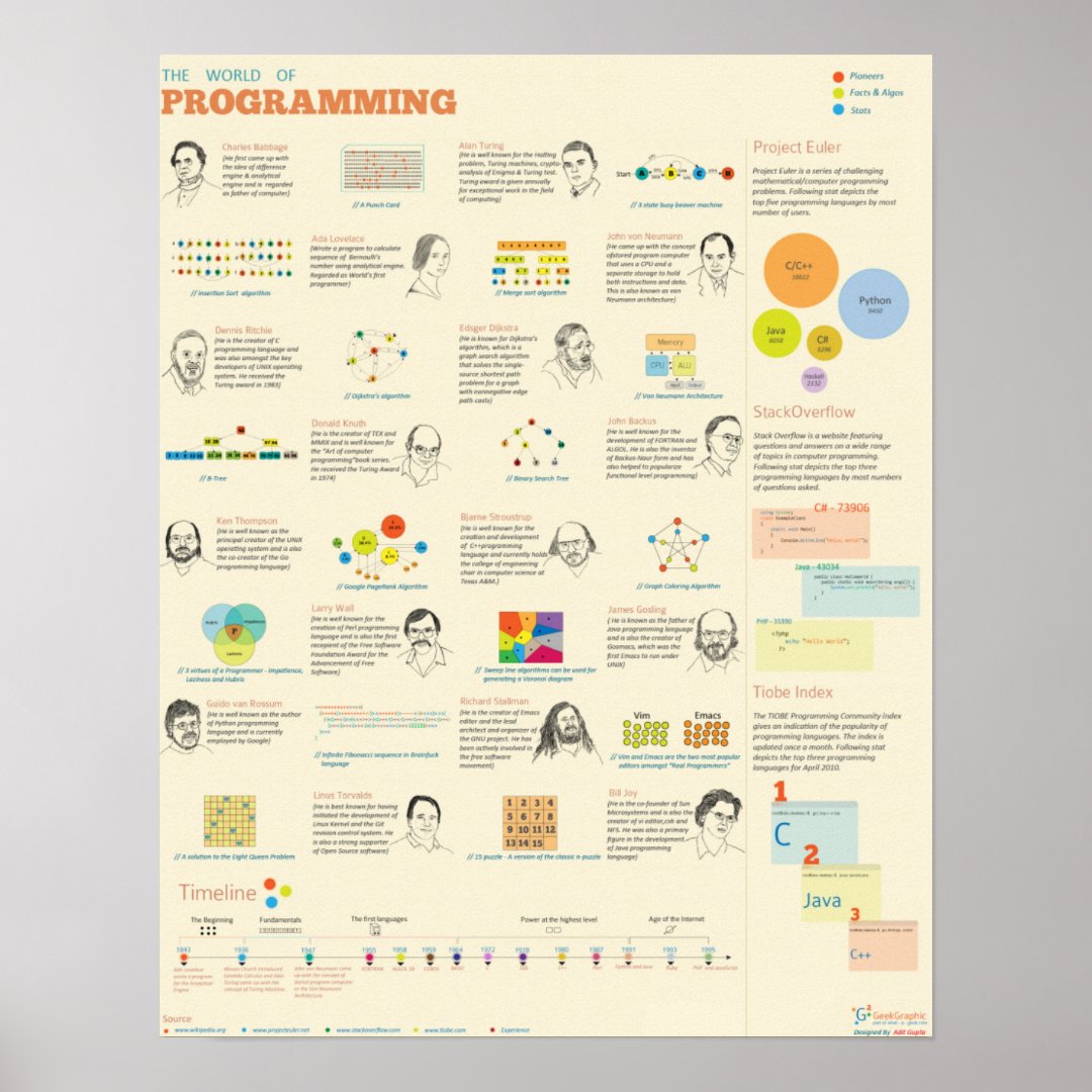 Póster El mundo de la programación | Zazzle.es