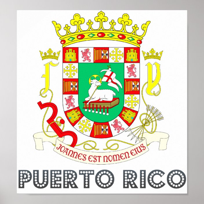 Póster Escudo de armas de Puerto Rico | Zazzle.es