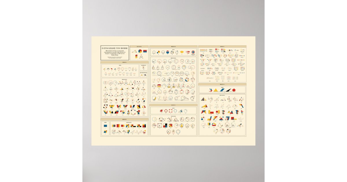 Póster Euclid de Byrne - griego | Zazzle.es