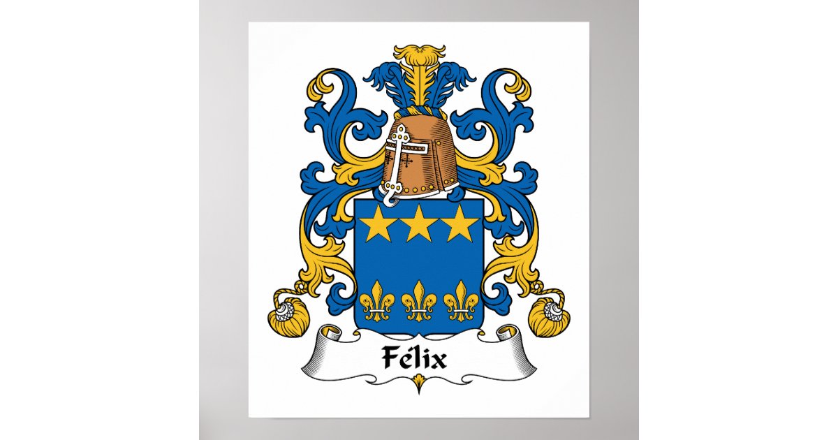 Póster Felix Family Crest | Zazzle.es
