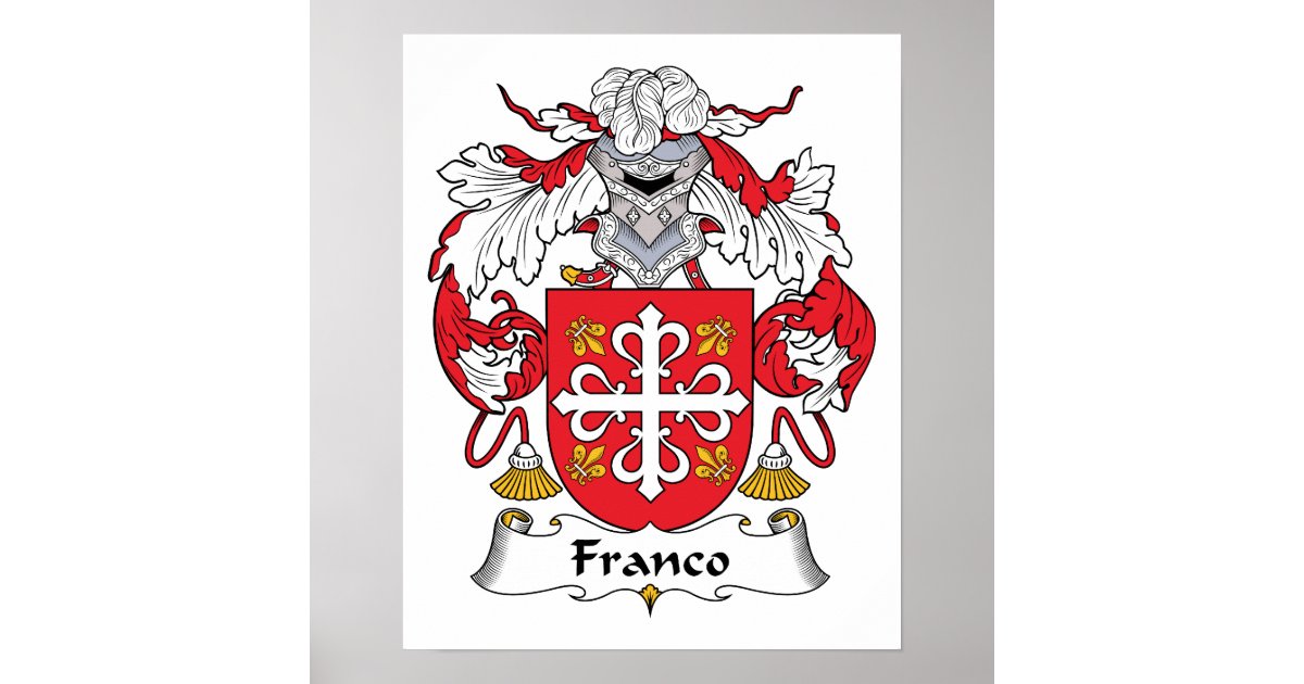 Póster Franco Family Crest | Zazzle.es
