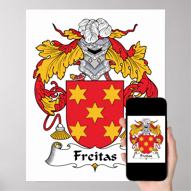 Póster Freitas Family Crest | Zazzle.es