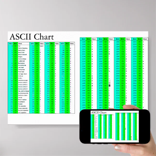 Póster Gráfico ASCII para todos | Zazzle.es