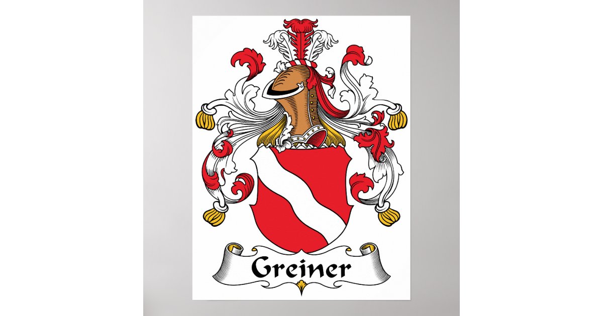 Póster Greiner Family Crest | Zazzle.es
