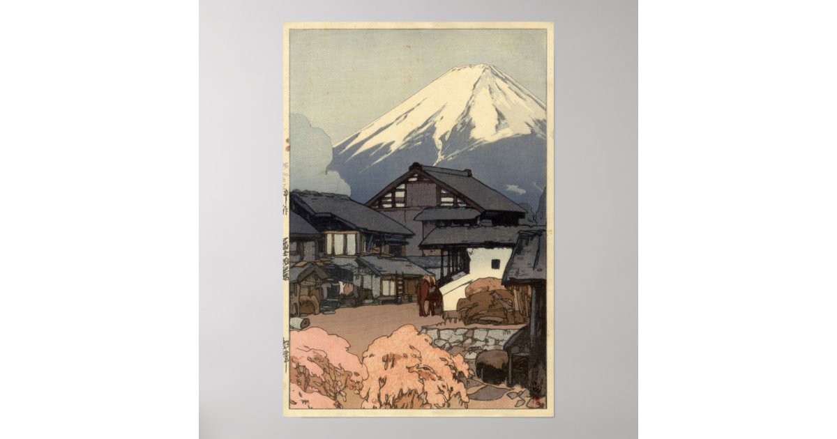 Póster Hiroshi Yoshida Fujiyama de Funatsu | Zazzle.es