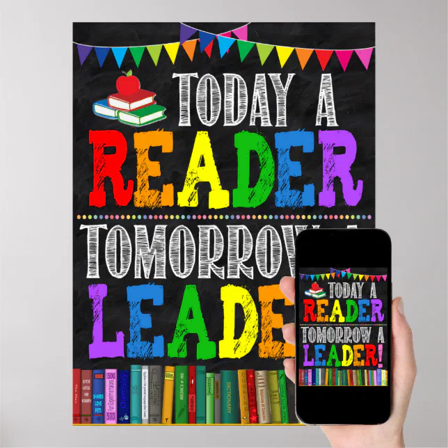 Póster Hoy Un Lector Mañana Un Líder Poster De Aula | Zazzle.es