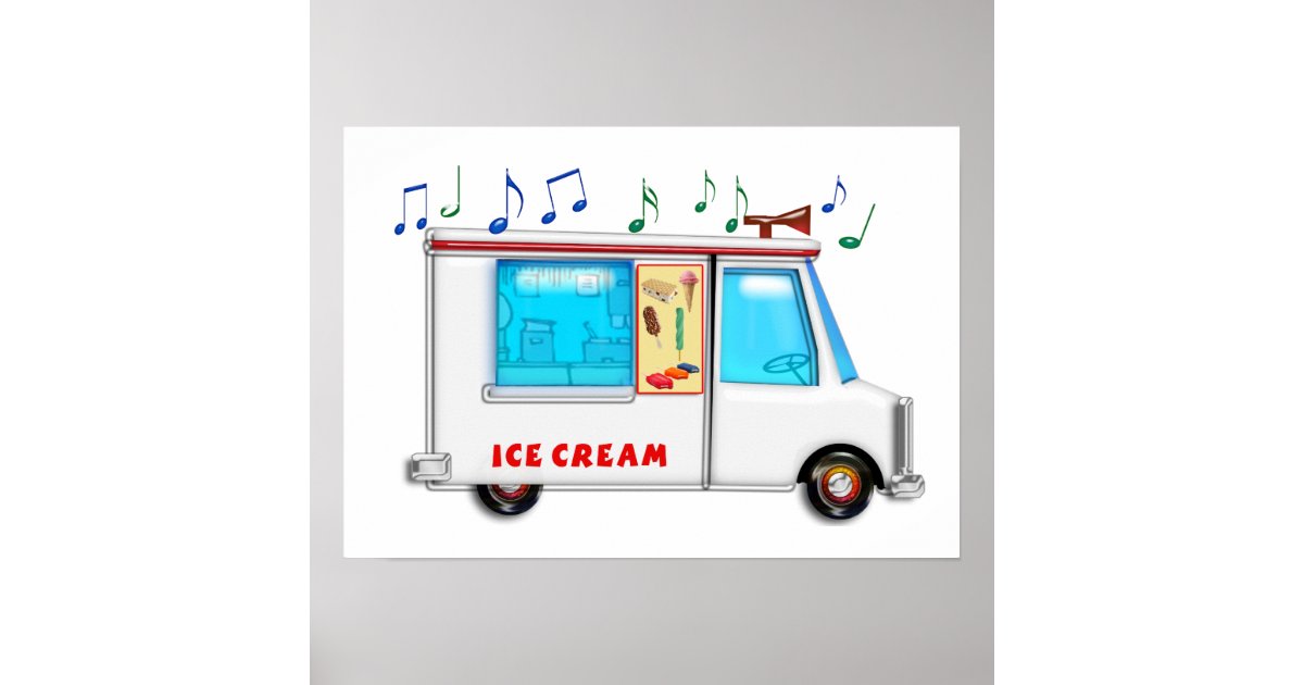 Póster Ice Cream Truck with Music | Zazzle.es