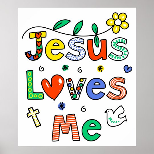 Póster Jesús me ama | Zazzle.es