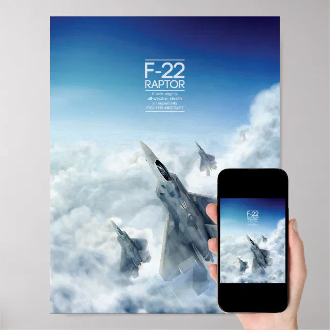 Póster Lockheed Martin poster Raptor F-22 | Zazzle.es