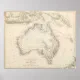Póster Mapa de la época de Australia (1848) | Zazzle.es