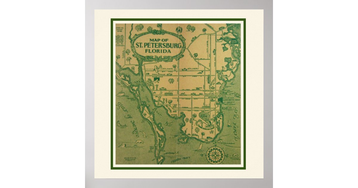 Póster Mapa de San Petersburgo | Zazzle.es