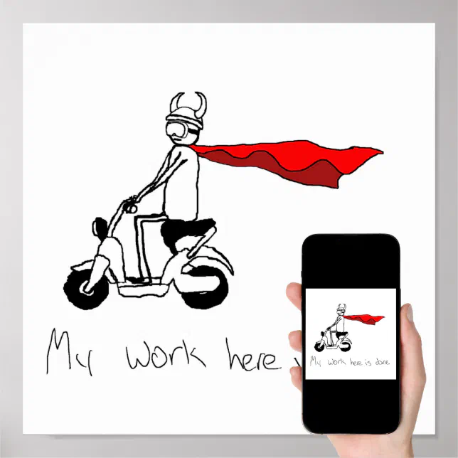 Póster Mi Trabajo Aquí Está Hecho Poster | Zazzle.es
