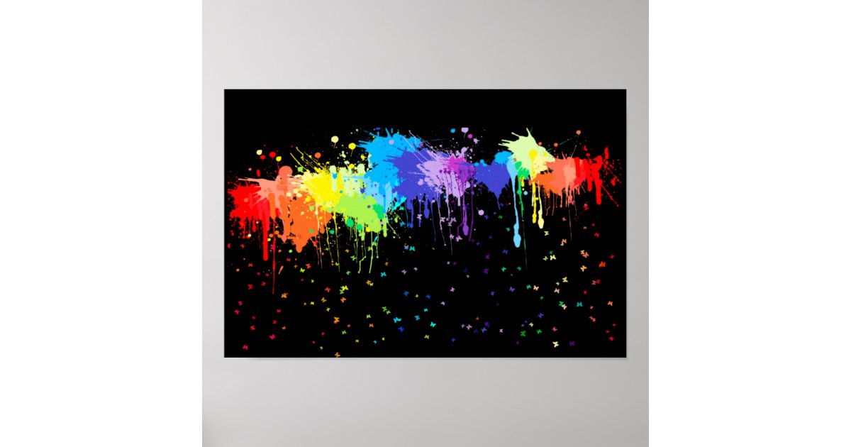 Póster Paint Splash Poster | Zazzle.es