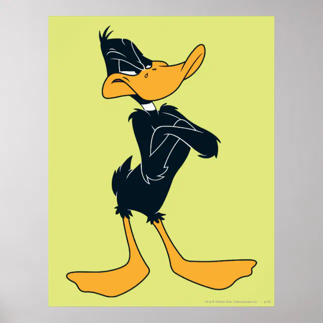 Póster Pato DAFFY™ con los brazos cruzados | Zazzle.es