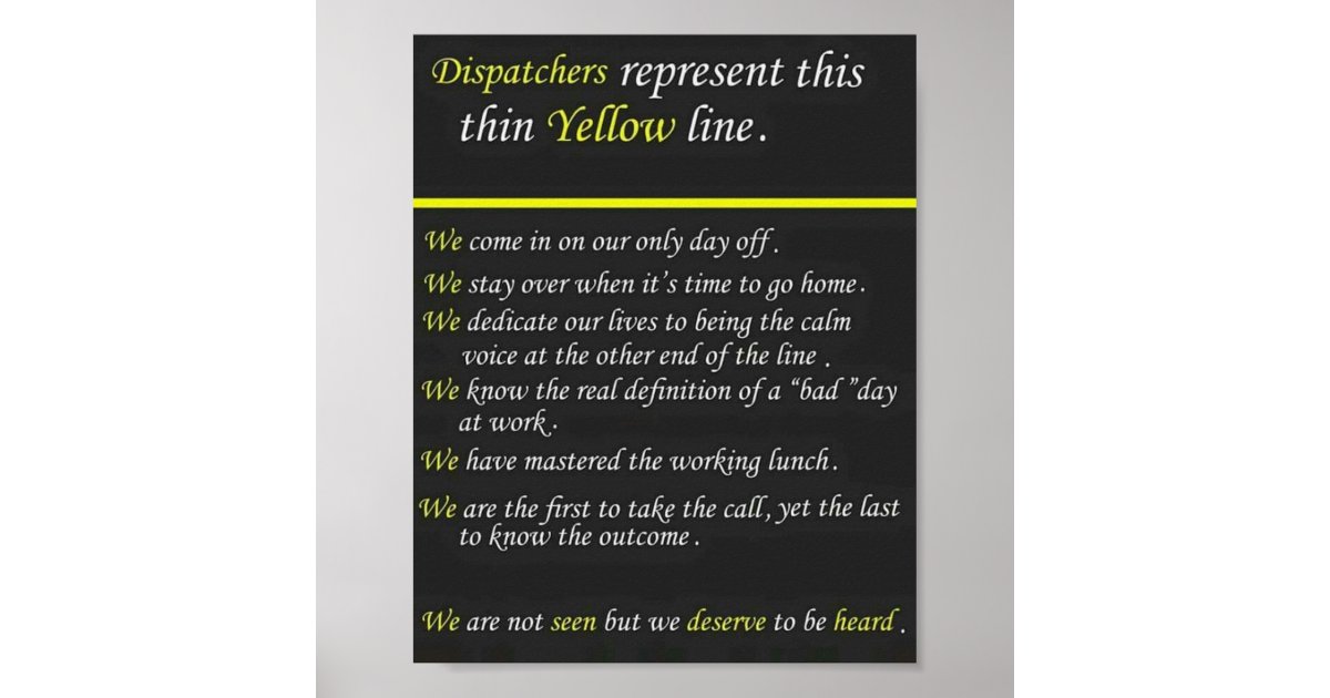 Póster Poster de Dispatcher | Zazzle.es