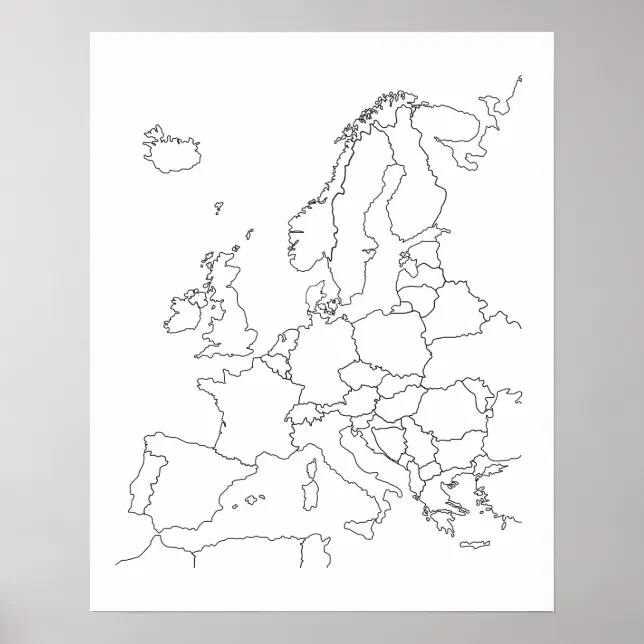 Mapa De Europa En Blanco Y Negro Etiquetado Descarga Mapa De África