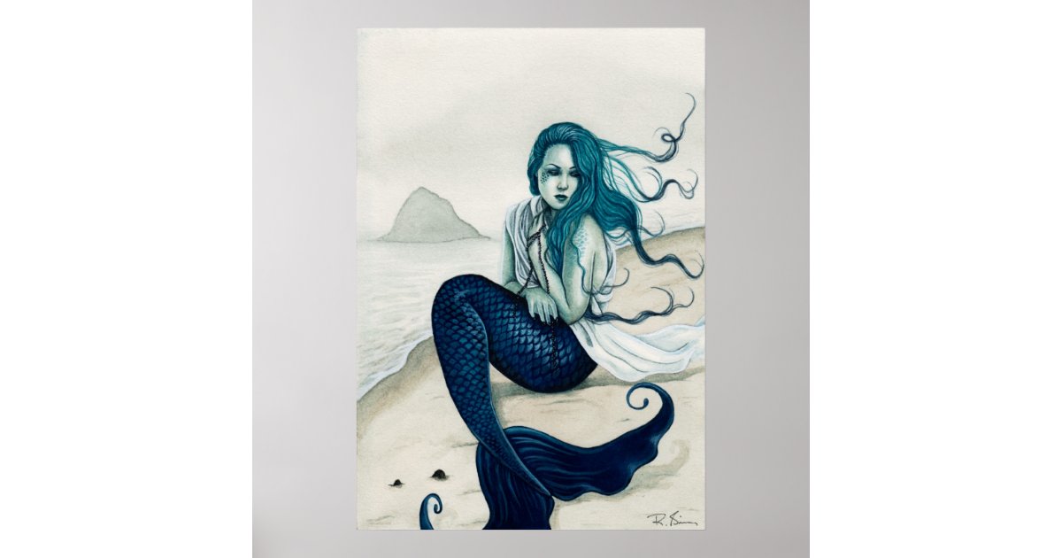 Póster Poster de sirena de viento | Zazzle.es