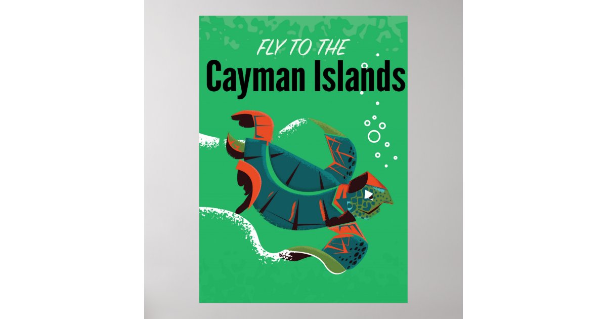 Póster Poster de viajes de las Islas Caimán | Zazzle.es