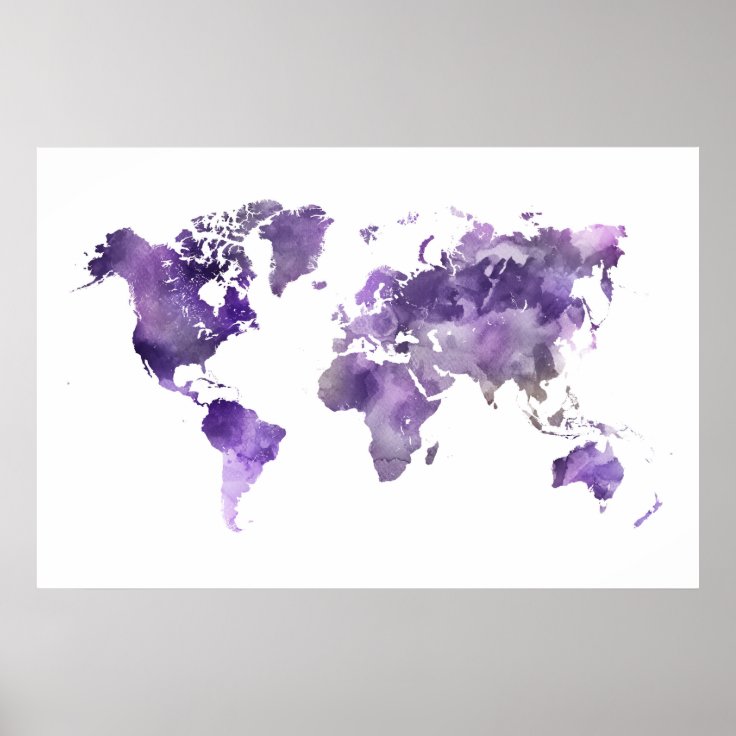 Póster Poster del Mapa Mundial | Zazzle.es