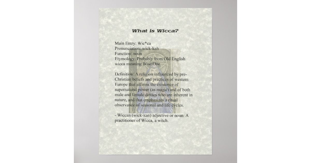Póster Qué es Wicca Poster | Zazzle.es
