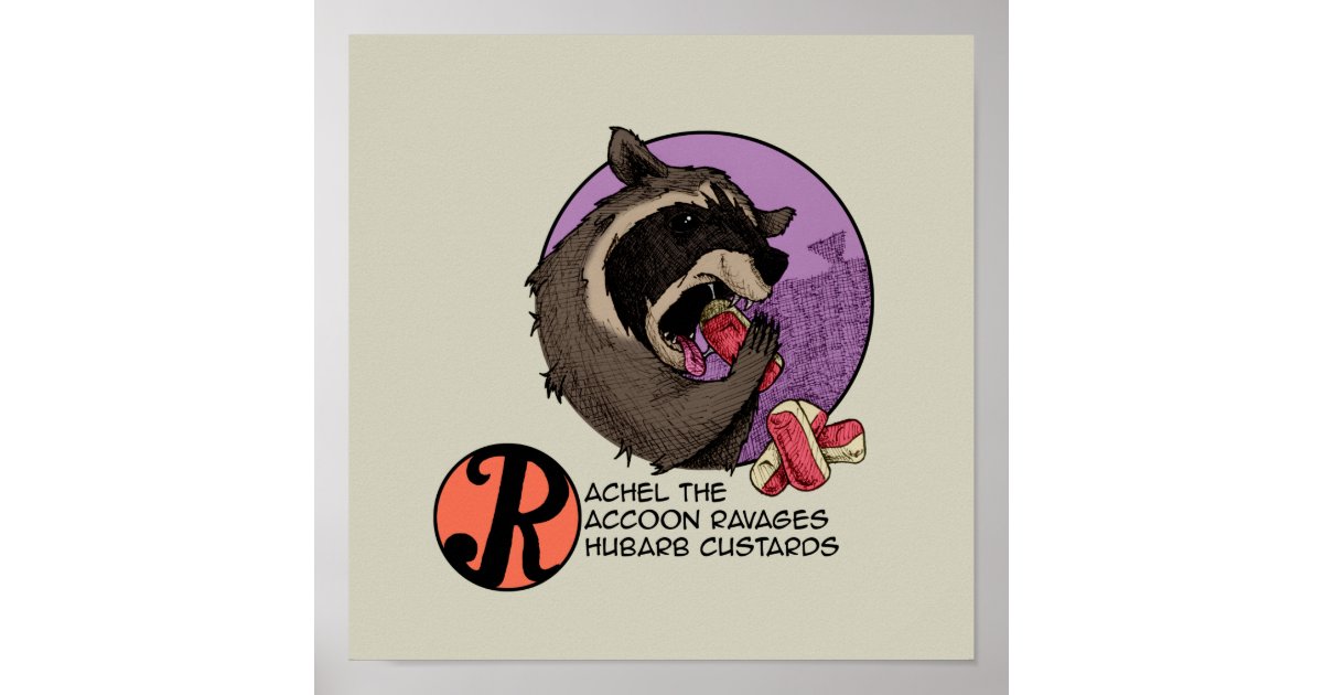 Póster Rachel the Raccoon Poster | Zazzle.es