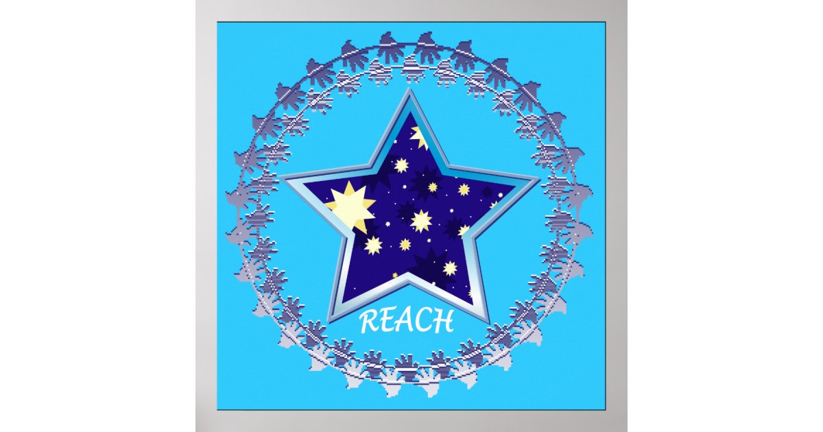 Póster "Reach for the Stars" Motivational Poster | Zazzle.es