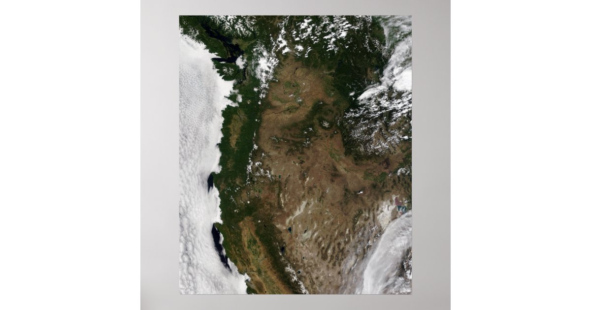 Póster Región noroccidental del Pacífico de los Estados U | Zazzle.es