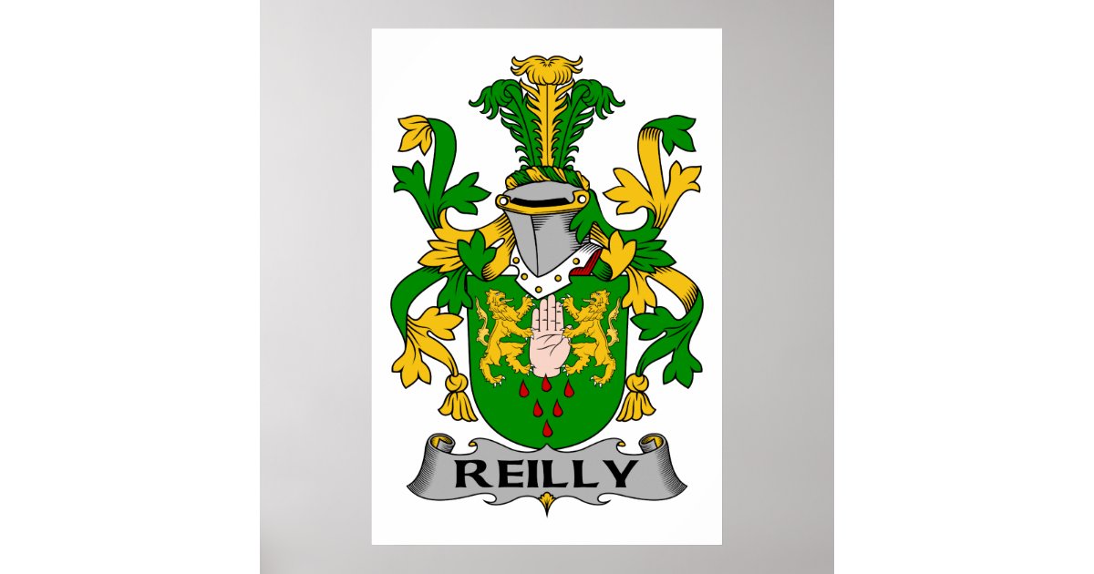 Póster Reilly Family Crest | Zazzle.es