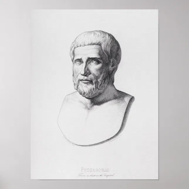 Póster Retrato de Pitágoras | Zazzle.es